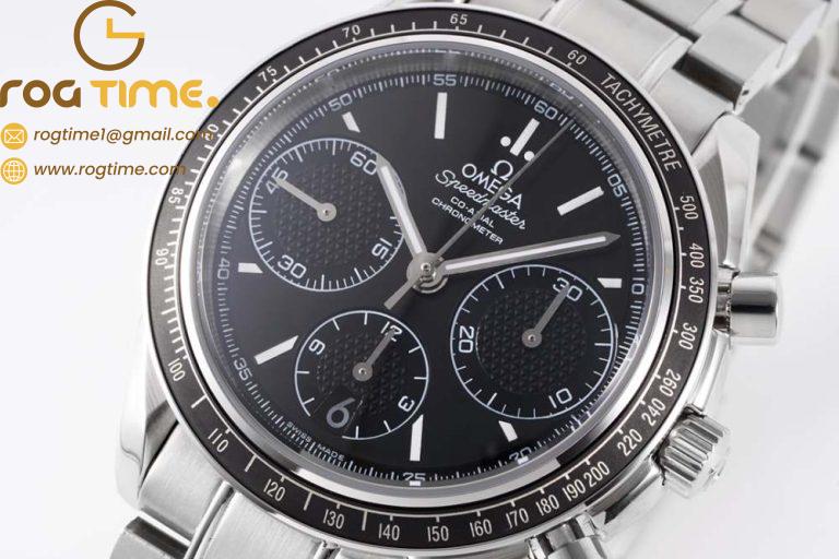 Omega HRF Speedmaster Racing Chronograph 40 Black Dial Black Tachymeter Bezel on SS Bracelet ...